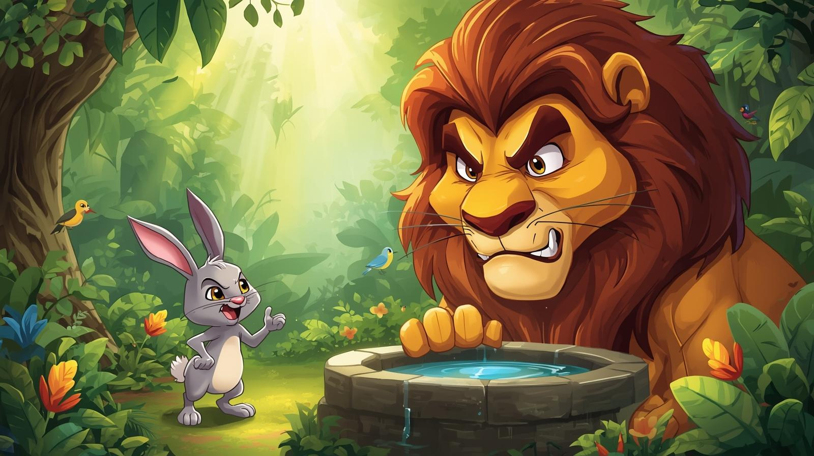 The Lion and the Clever Rabbit Story: Panchatantra Moral Story